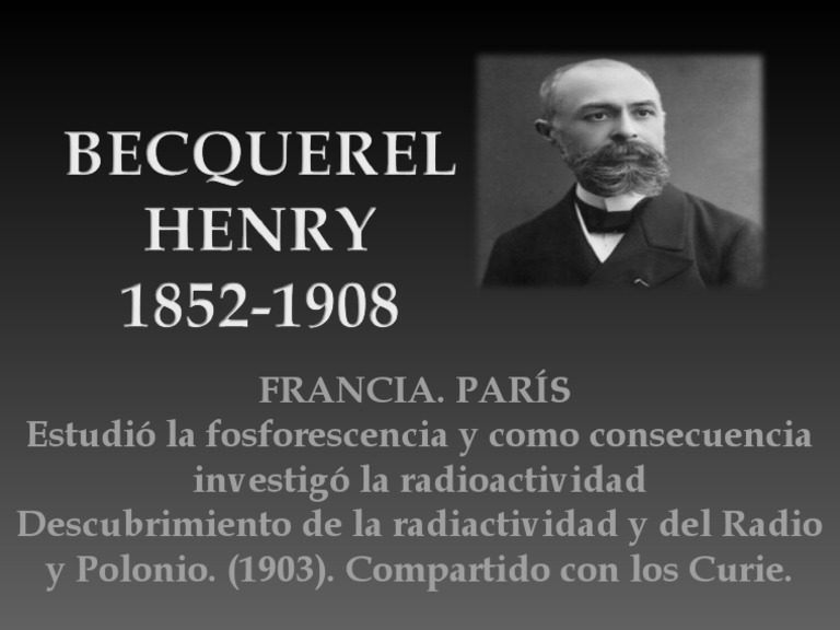 BECQUEREL HENRY Biografia | PDF