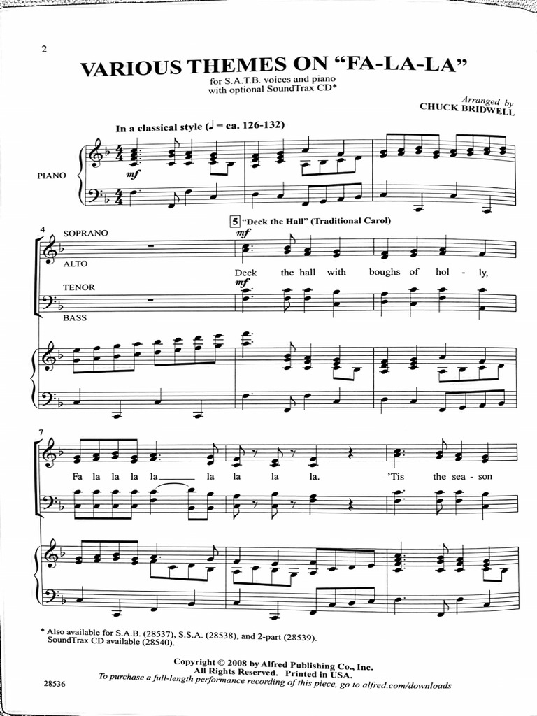 Various Themes On Fa La La - Bridwell | PDF