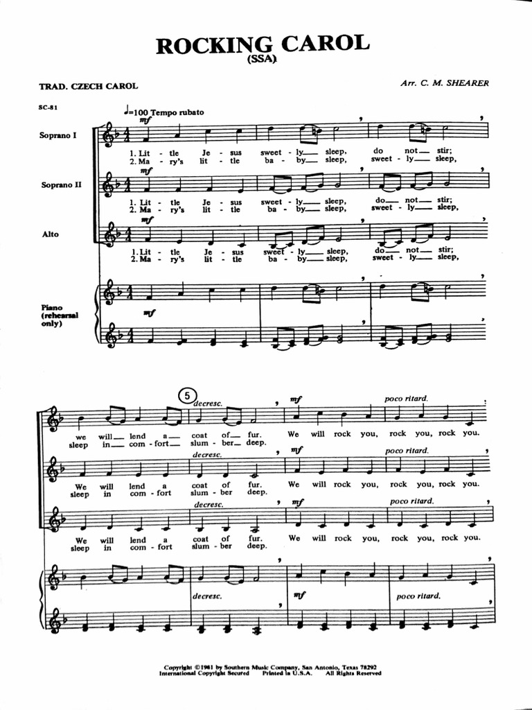 Rocking Carol - Shearer | PDF