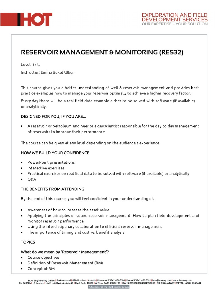 Reservoir Management & Monitoring | PDF | Petroleum Reservoir | Engineering