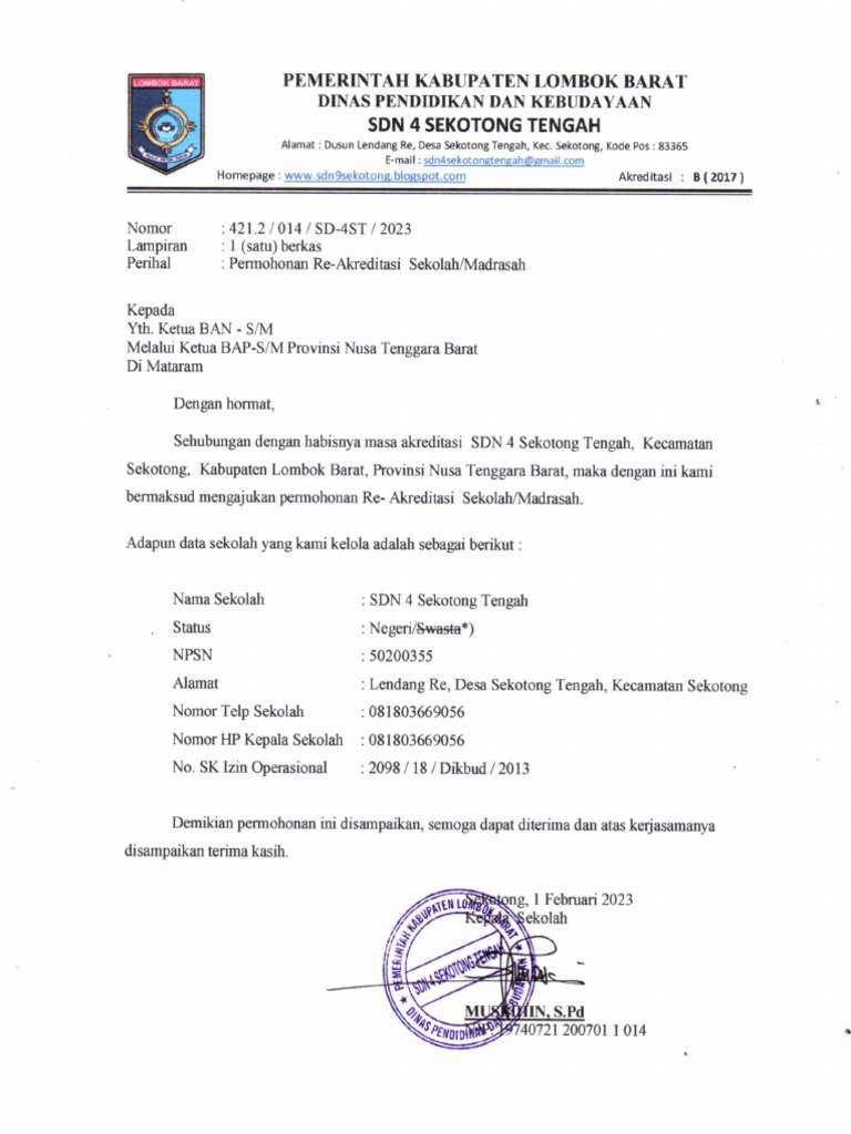 Surat Ajuan Formal | PDF