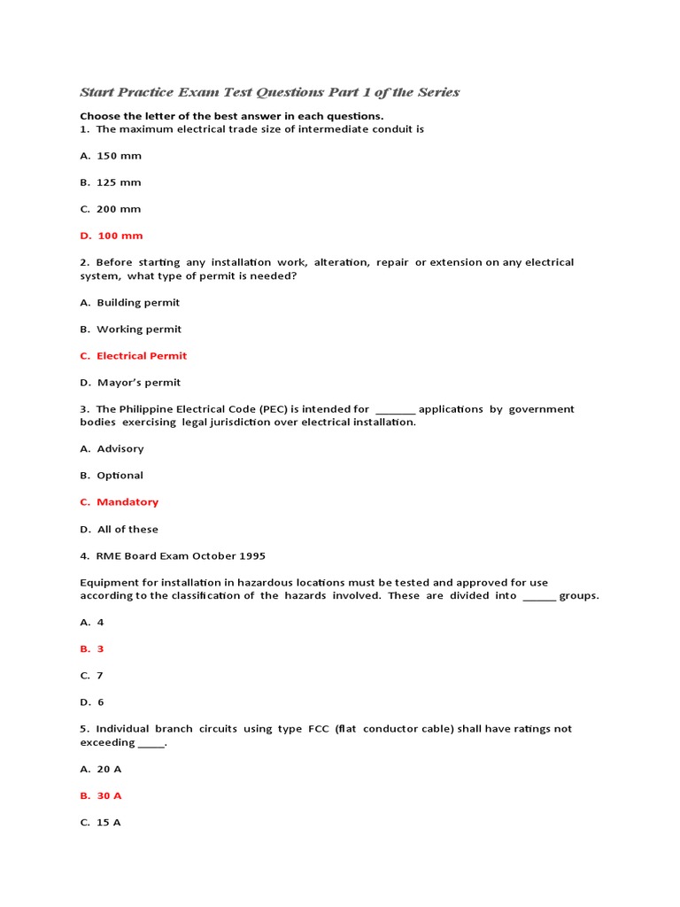 Start Practice Exam Test Questions Part 1 of The Series | Download Free ...
