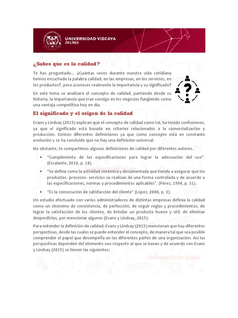 Bloque3 Tema1 | PDF | Calidad (comercial) | Gestión de la calidad