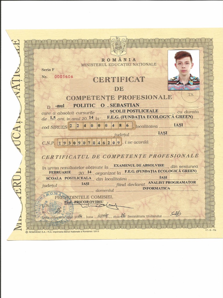 Certificate of Professional Competence | PDF