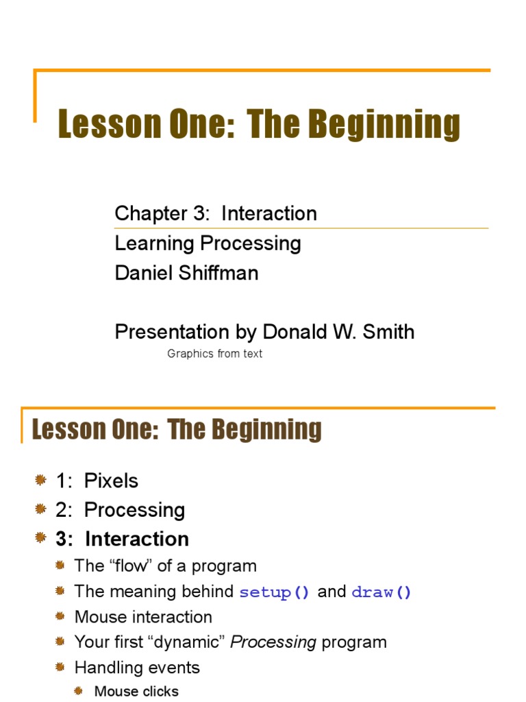 Introduction to Processing: Understanding Program Flow and Interactivity Through Mouse Tracking ...