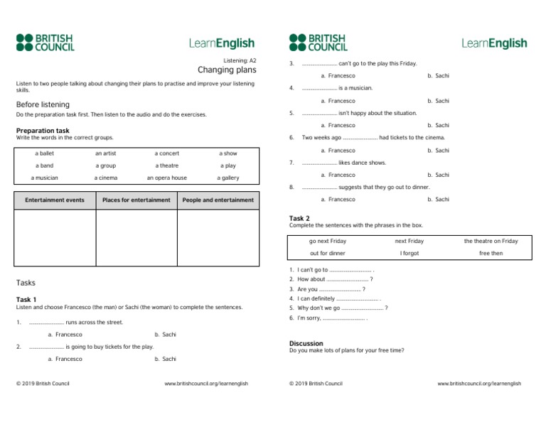 Changing Plans | PDF | Performing Arts | Entertainment