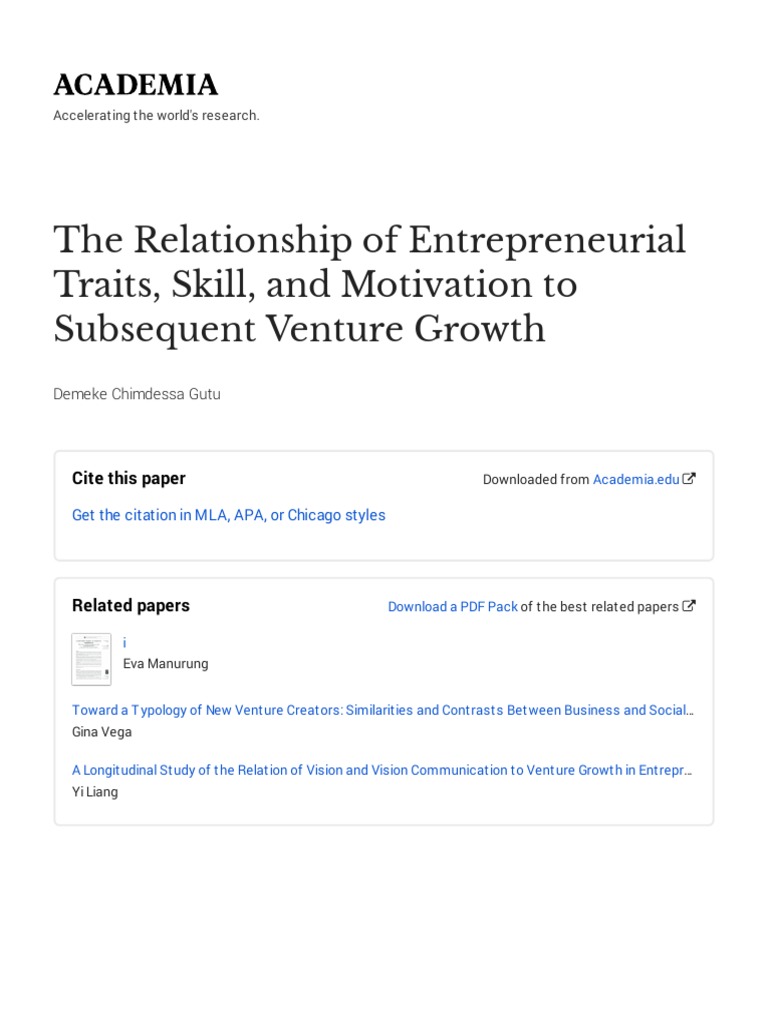 Baum - and - Locke With Cover Page v2 | PDF | Entrepreneurship | Goal