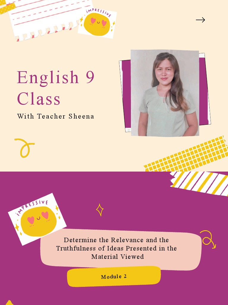 English 9 Class | PDF