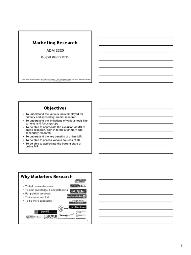 2320 Module 4A Marketing Research | PDF | Marketing Research | Sampling ...