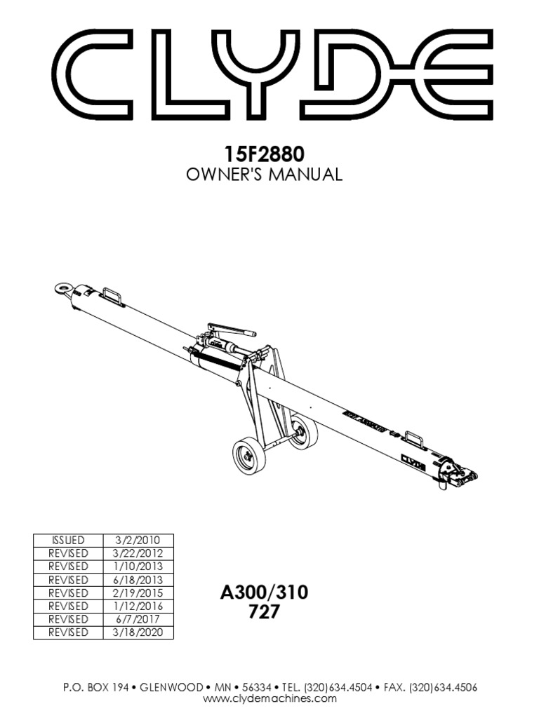 Manual Barra A-300 Clyde | PDF | Screw | Axle
