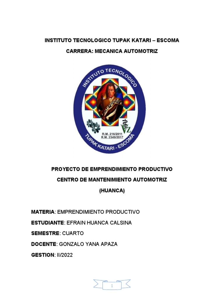 Proyecto de Emp - 400 | PDF | Iniciativa empresarial | Economias