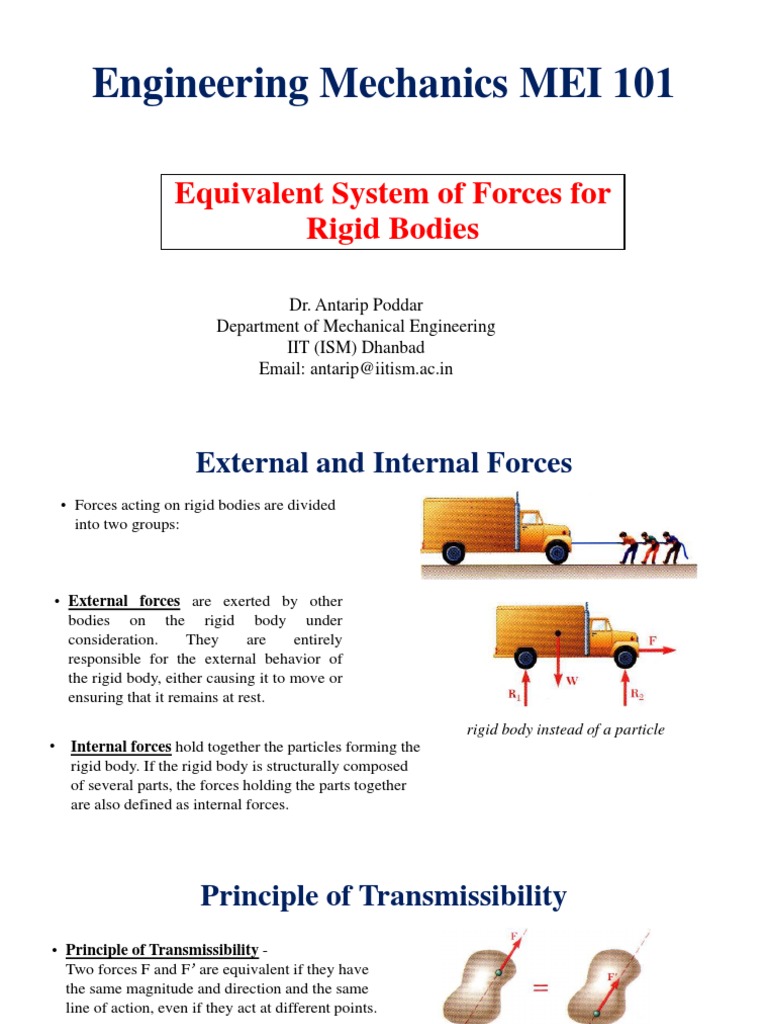 Chapter 3 3 Equivalent System Of Forces For Rigid Bodies Pdf