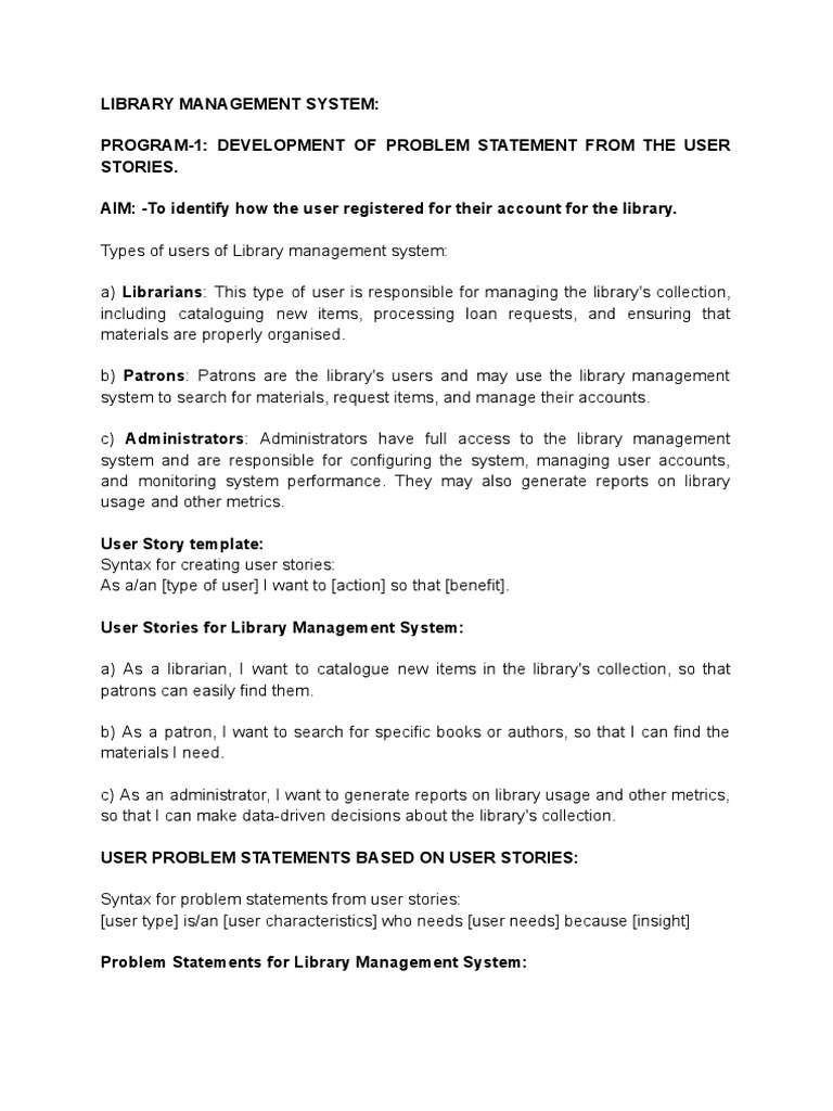 LIBRARY MANAGEMENT SYSTEM - Final | PDF | Libraries | Use Case
