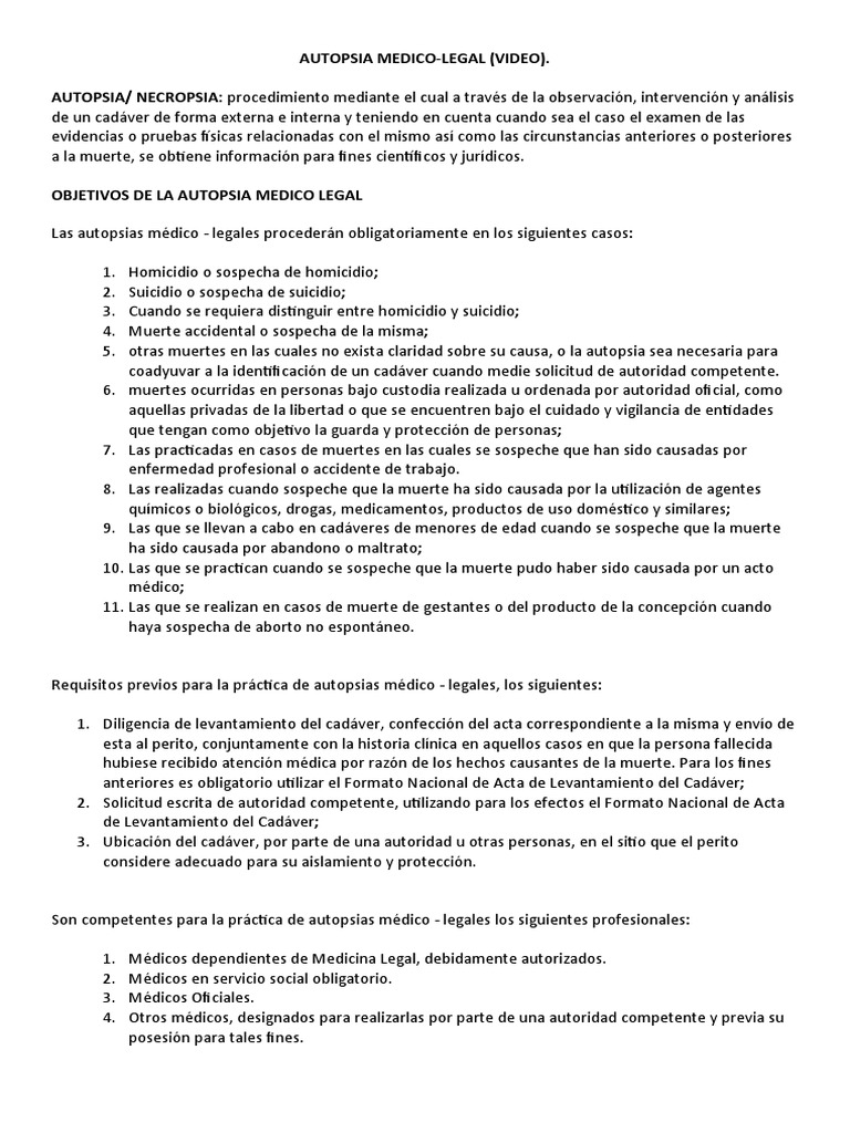 VIDEO AUTOPSIA MEDICOLEGAL 6 Feb DR Martinez | PDF | Riñón | Tracto ...