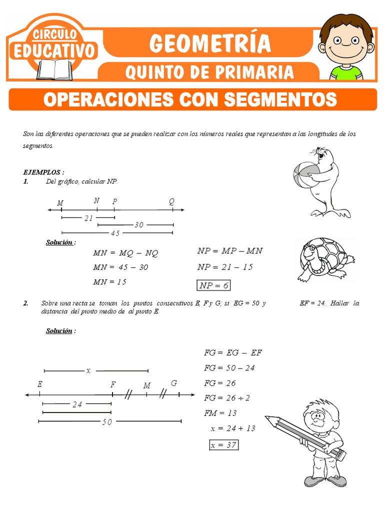 Problemas de Operaciones Con Segmentos para Quinto de Primaria | PDF | Ajedrez