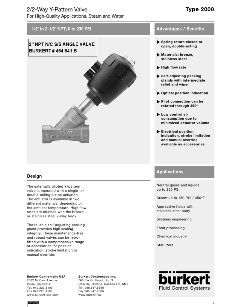 Burkert 454 641 B | PDF | Valve | Liquids