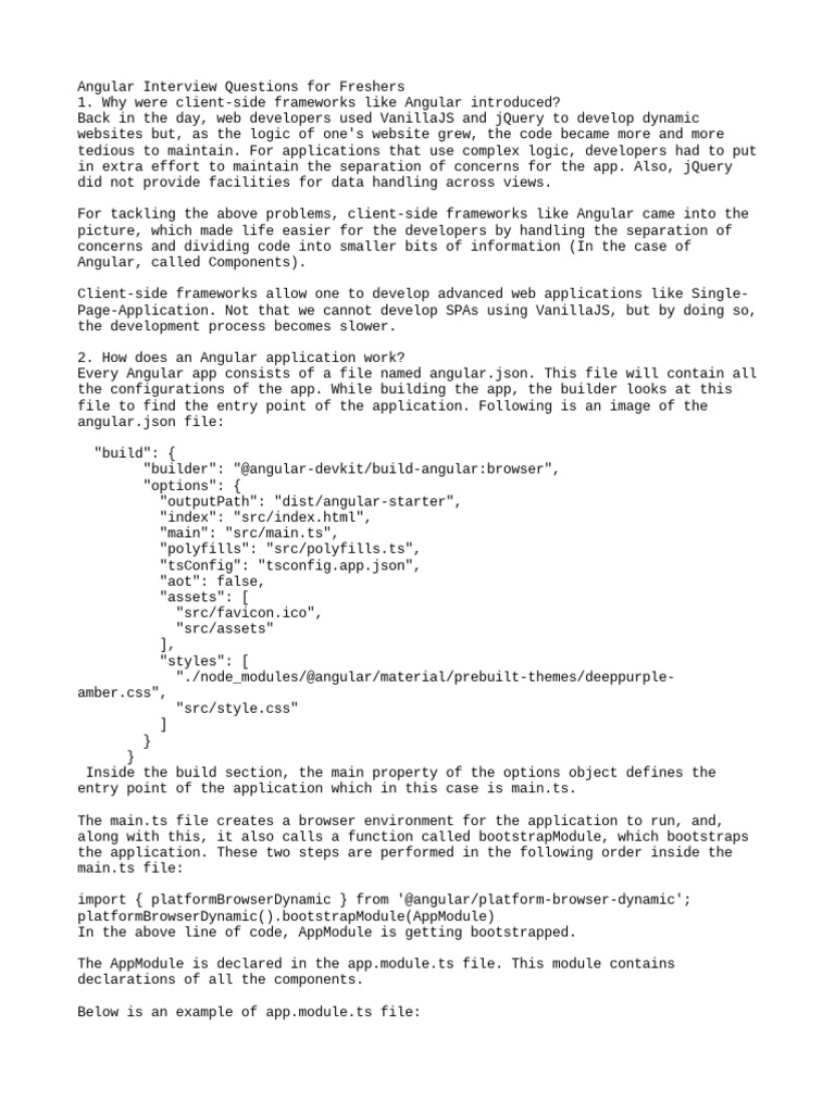 Angular Question Pdf Web Application Html