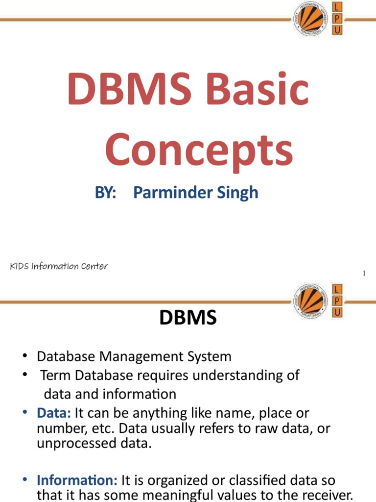 DBMS Ppts Till MTE | PDF | Databases | Data Model