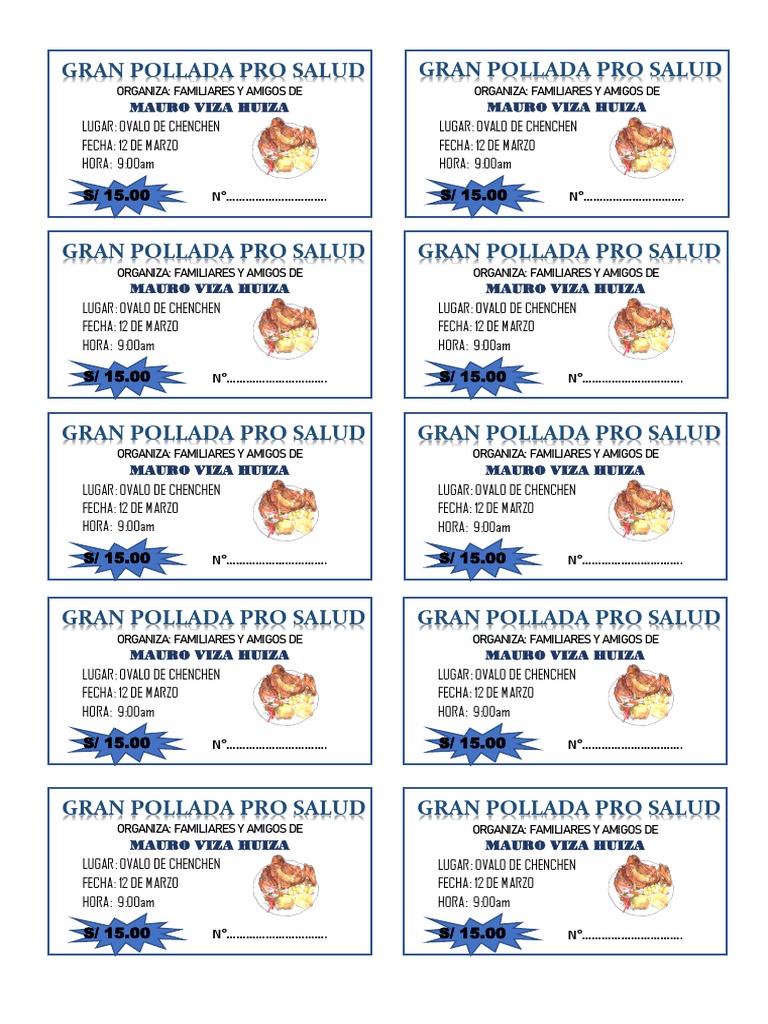 Tickets Pollada | PDF
