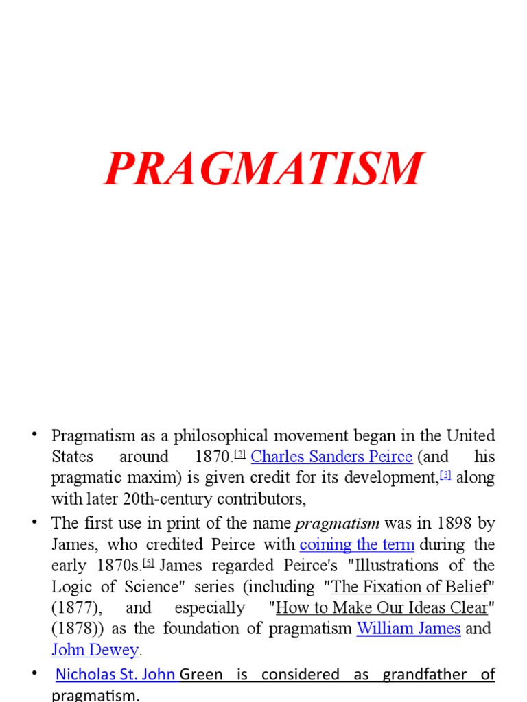 Pragmatism | PDF | Pragmatism | Curriculum