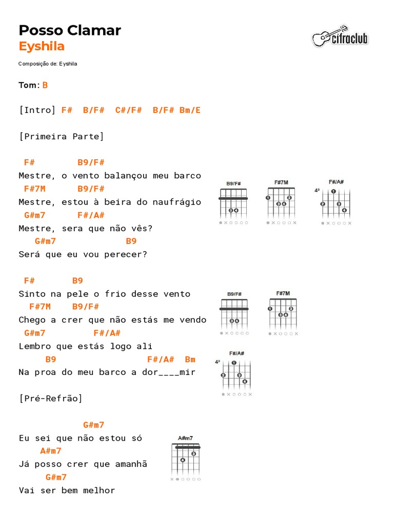 Cifra Club - Eyshila - Posso Clamar | PDF