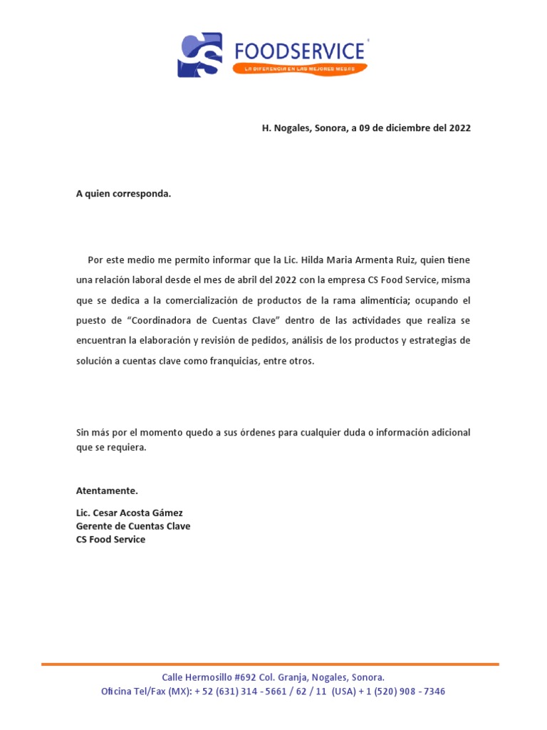 Carta De Solicitud Pdf/carta De Relacion Laboral