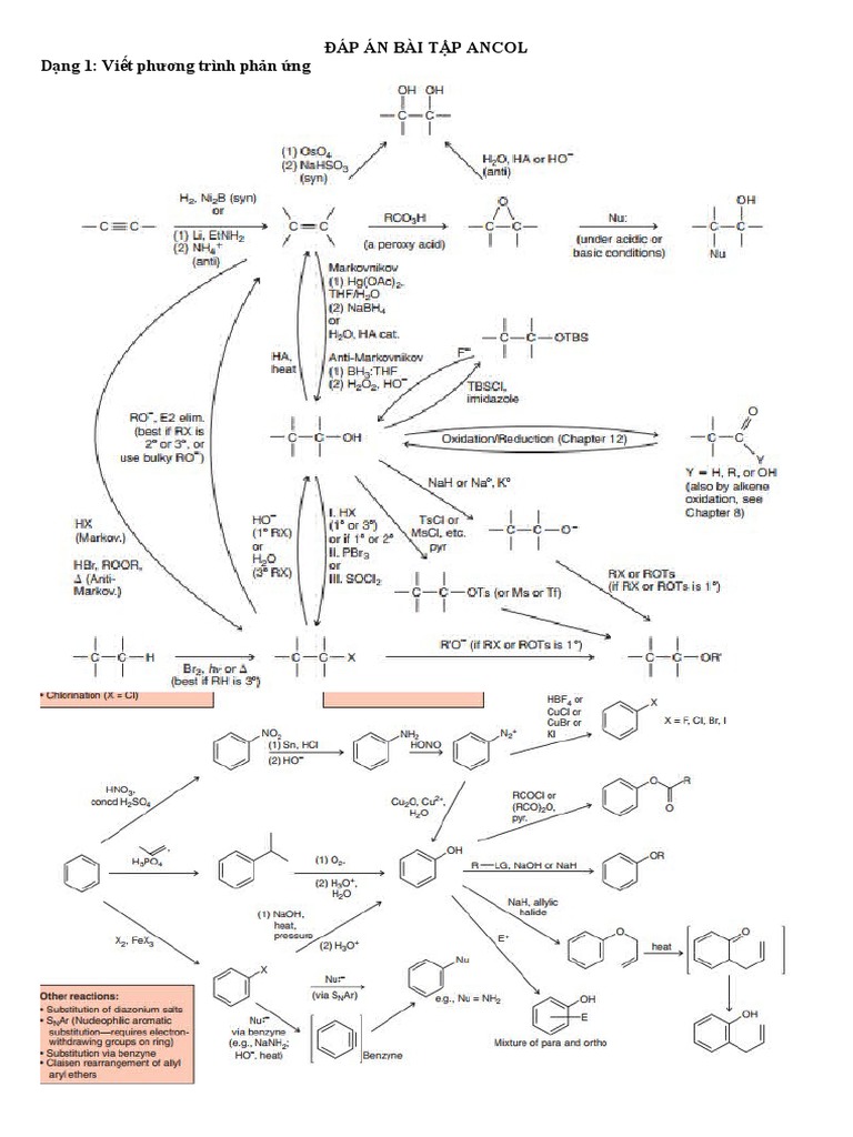 Đáp Án BT Ancol T NG H P | PDF
