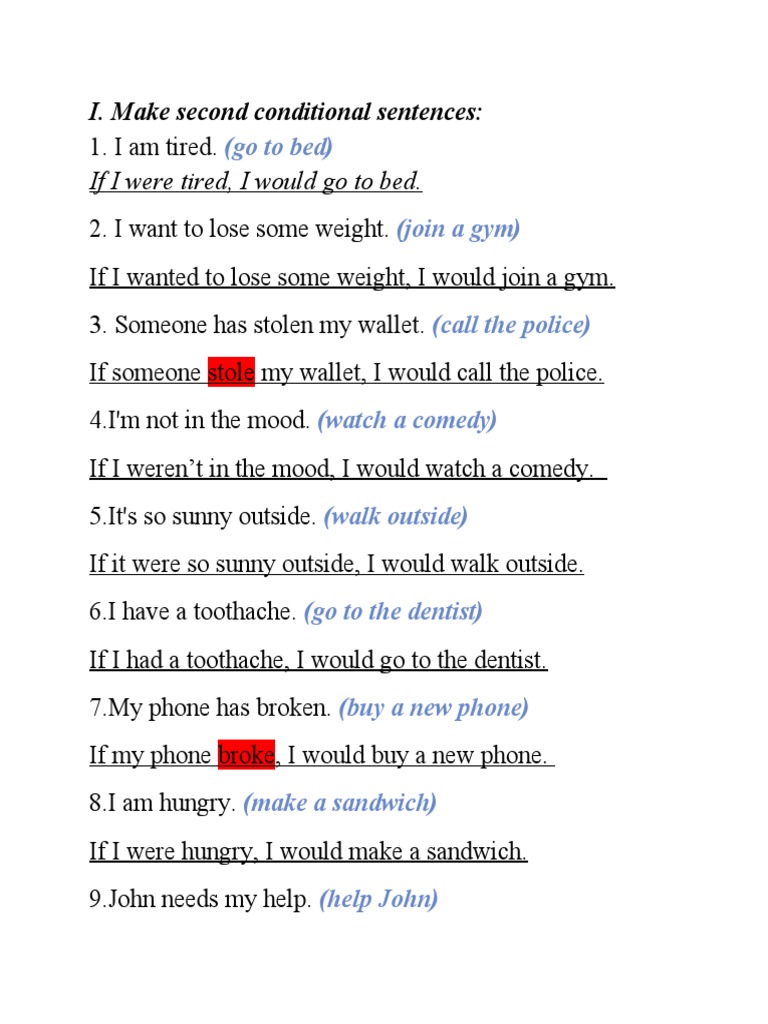 Ponavljanje, Unit 6 - Conditionals | PDF