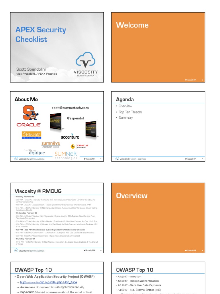 SpendoliniAPEX Security Checklist | PDF | Transport Layer Security | Databases