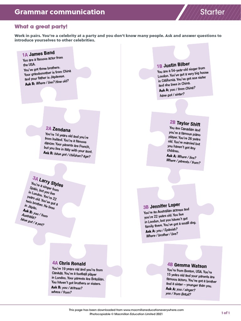 A2 U0 Grammar Communication Pdf Pdf