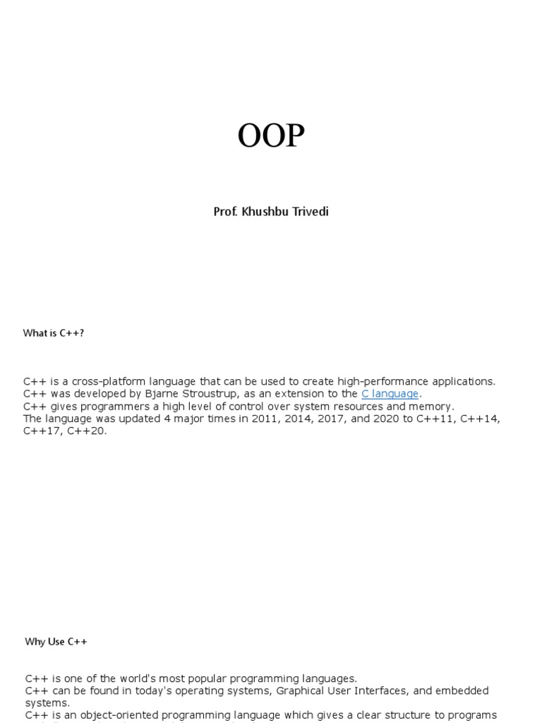 Oop 3 Pdf C Class Computer Programming