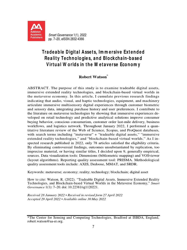 1 Watson | PDF | Systematic Review | Deep Learning