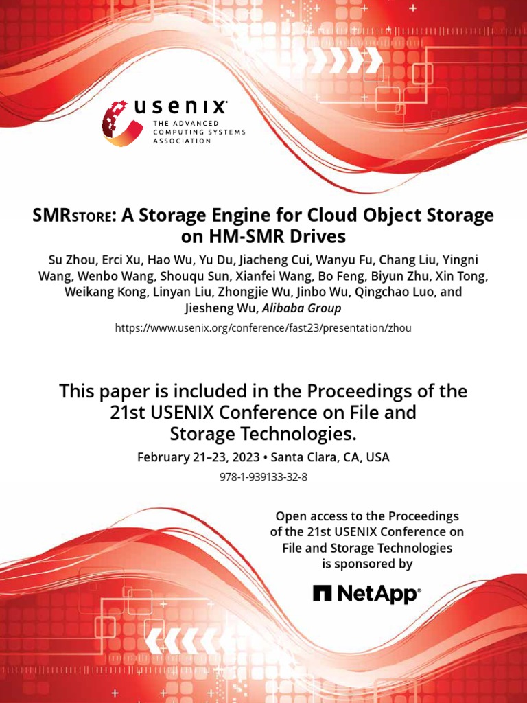 Smr Store A Storage Engine For Cloud Object Storage On Hm Smr Drives