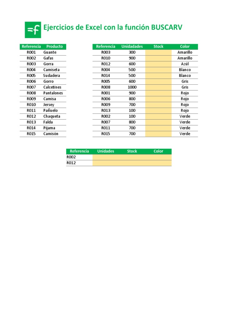 Ejercicio-función-BUSCARV | PDF | Hojas de estilo en cascada | Arco iris