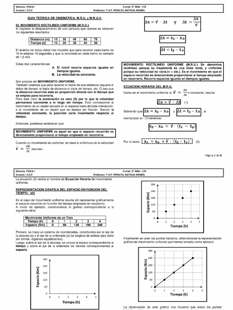 Guia - Mru - Mruv - Encuentro | PDF