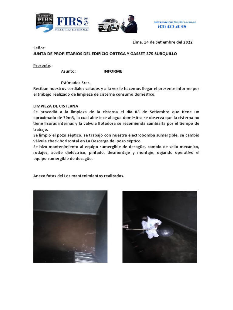 Informe Edificio Ortega y Gasset 375 Surquiullo 2022 | PDF