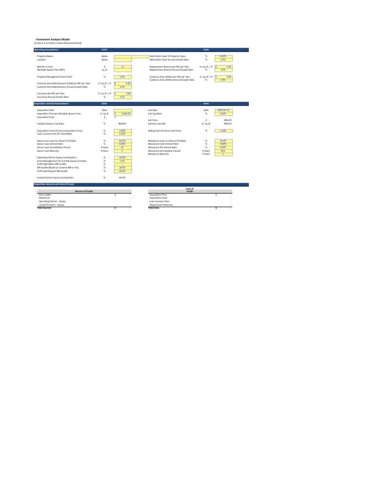 Real Estate Pro Forma | PDF | Internal Rate Of Return | Property