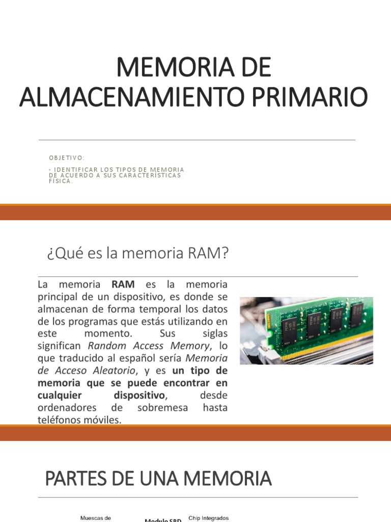 Tipos y Partes de la Memoria RAM | PDF