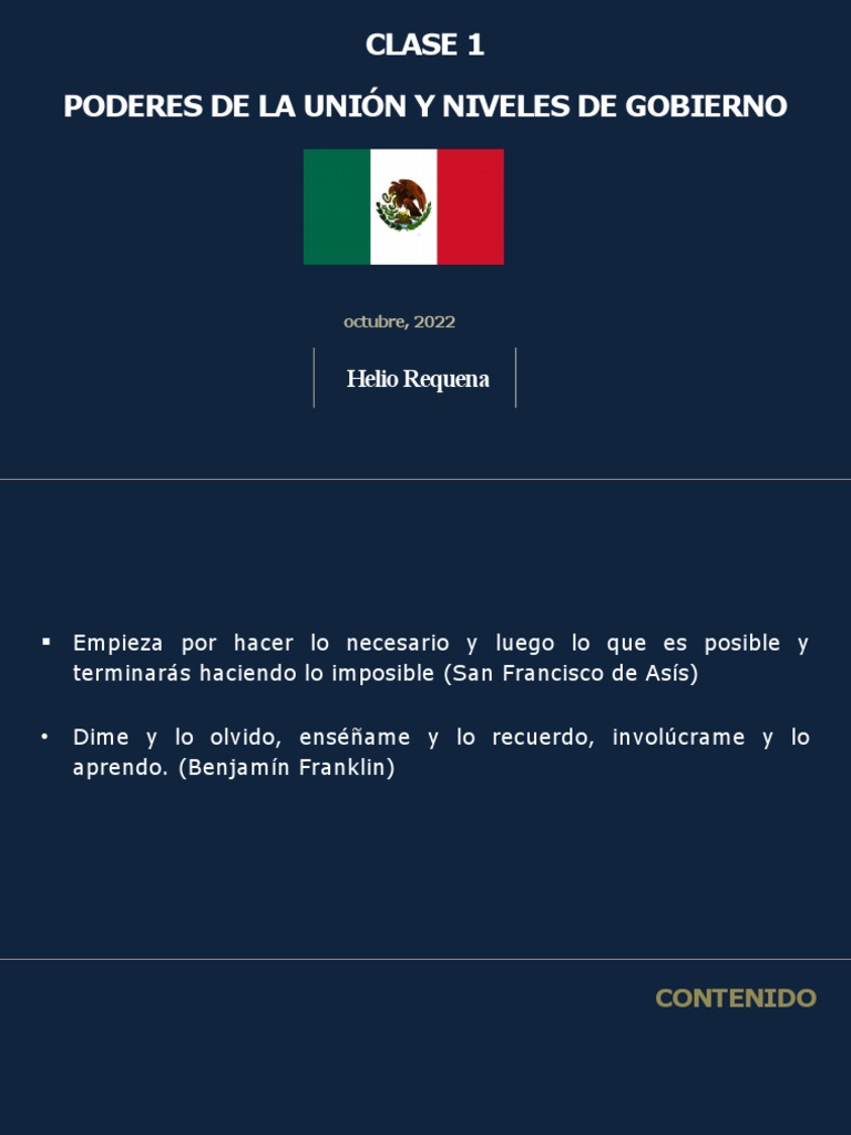 Clase 1 Poderes de La Unión y Niveles de Gobierno | PDF | Federación ...