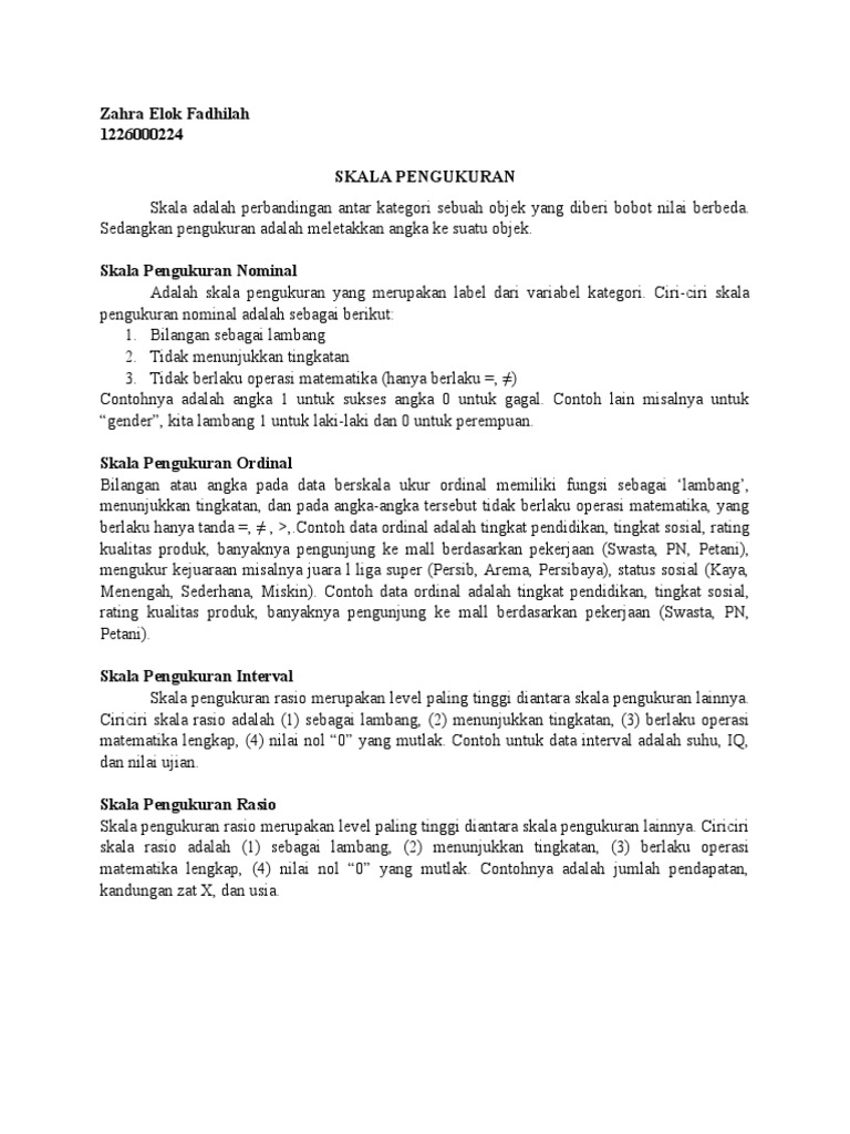 Statistik Skala | PDF