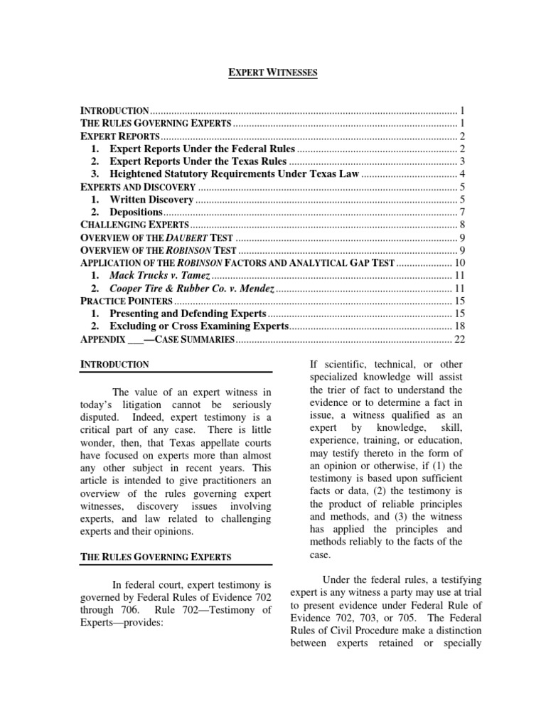 Expert Witness Reports and Challenges | PDF | Discovery (Law) | Expert ...