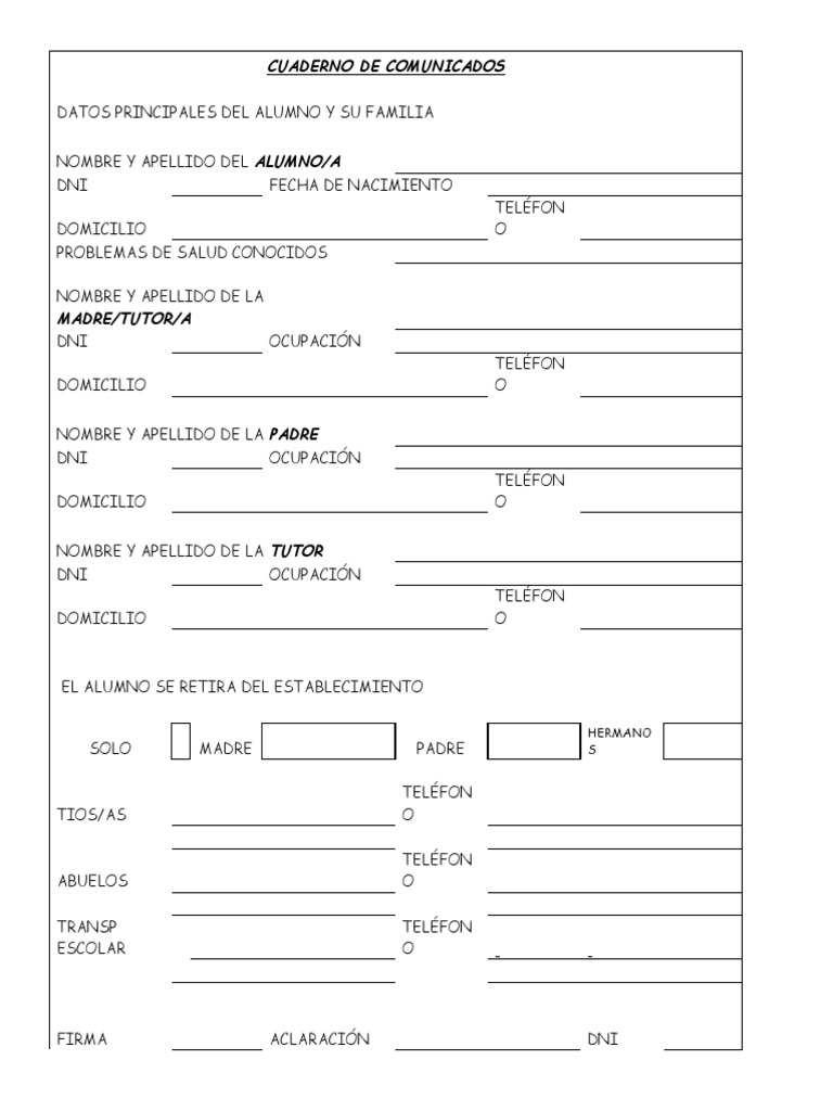 Portada Cuaderno de Comunicados | PDF