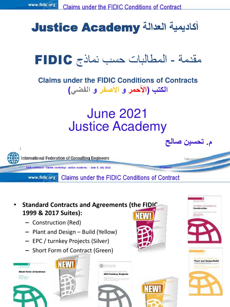 02 Claims Under FIDIC Contracts 202106 | PDF | Employment | Indemnity