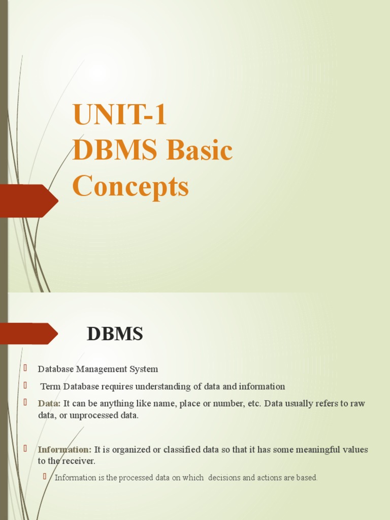 Dbms 1 | Download Free PDF | Databases | Data