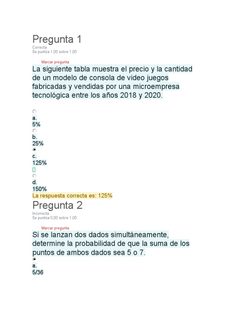 Prueba II Estadisticas | PDF | Probabilidad