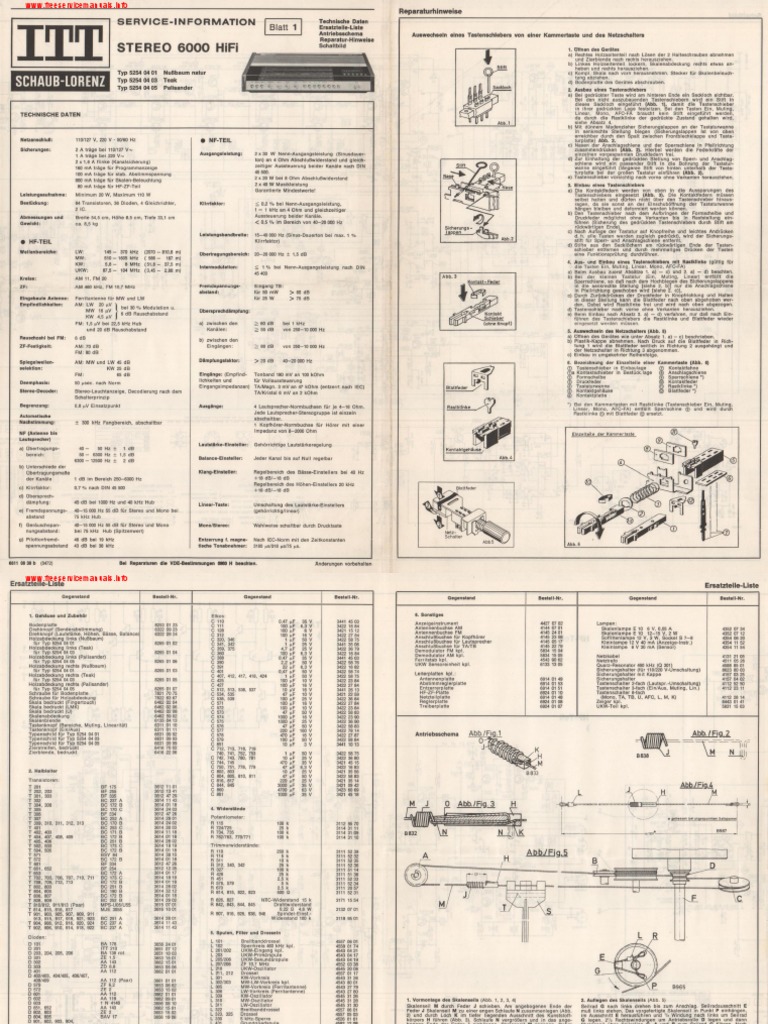 Itt Stereo 6000 Hifi | PDF