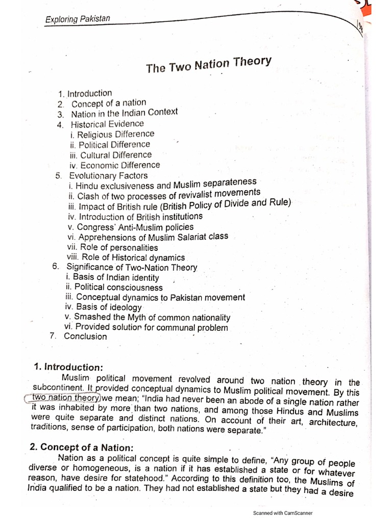 Two Nation Theory | PDF