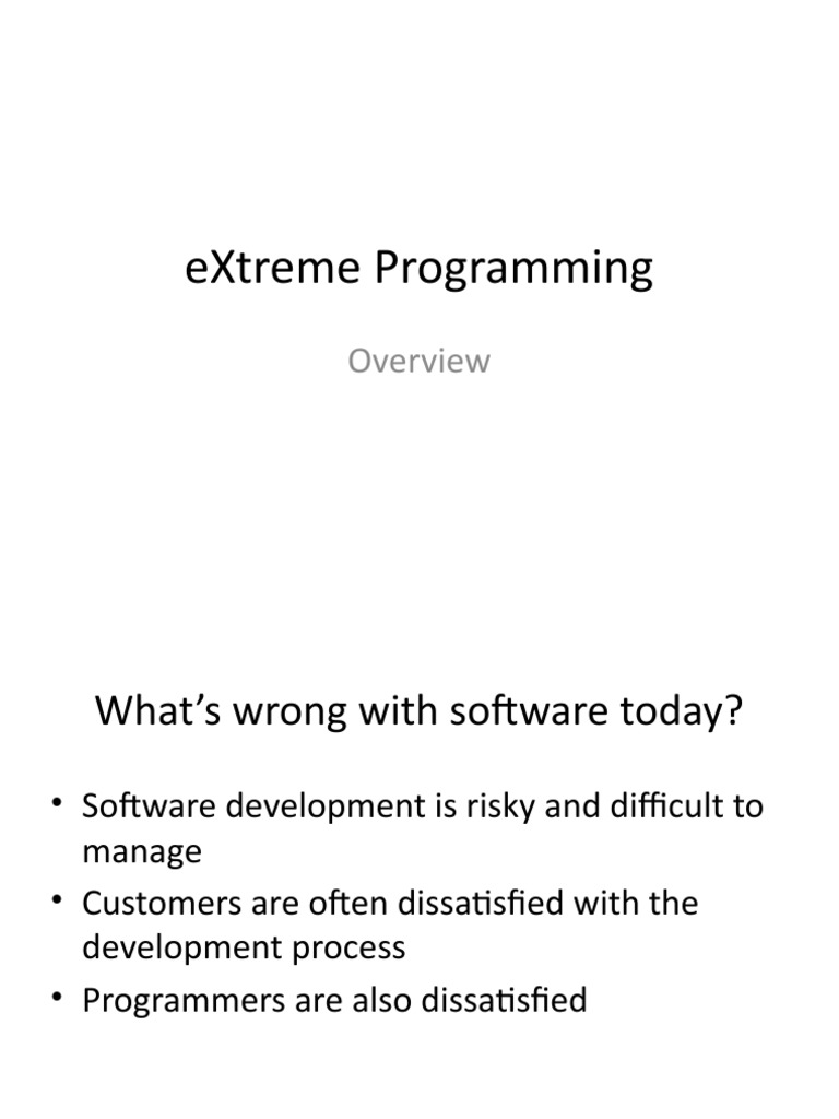 Extreme Programming | PDF | Software Development Process | Software Engineering