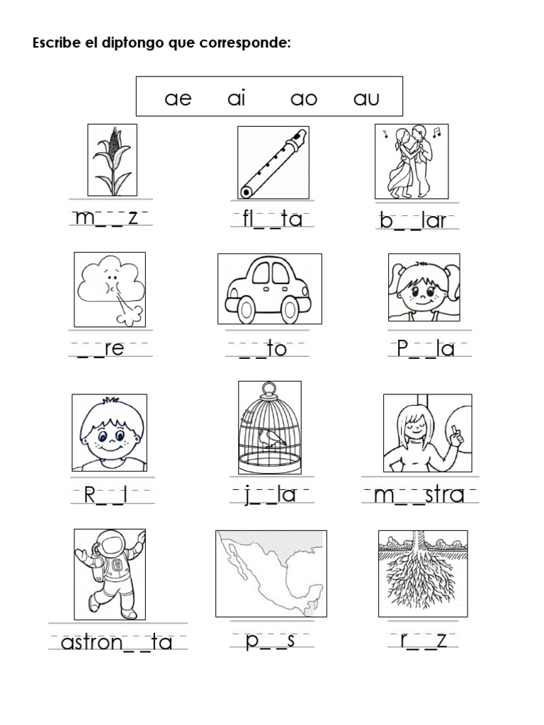 Palabras Con Diptongos | PDF