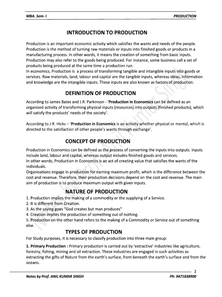 Factors production notes.pdf | PDF